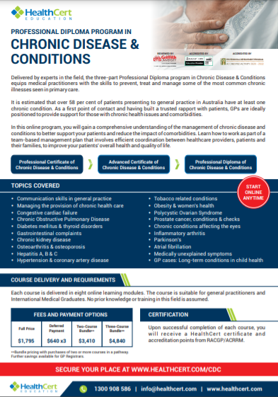 Advanced Certificate of Chronic Disease & Conditions