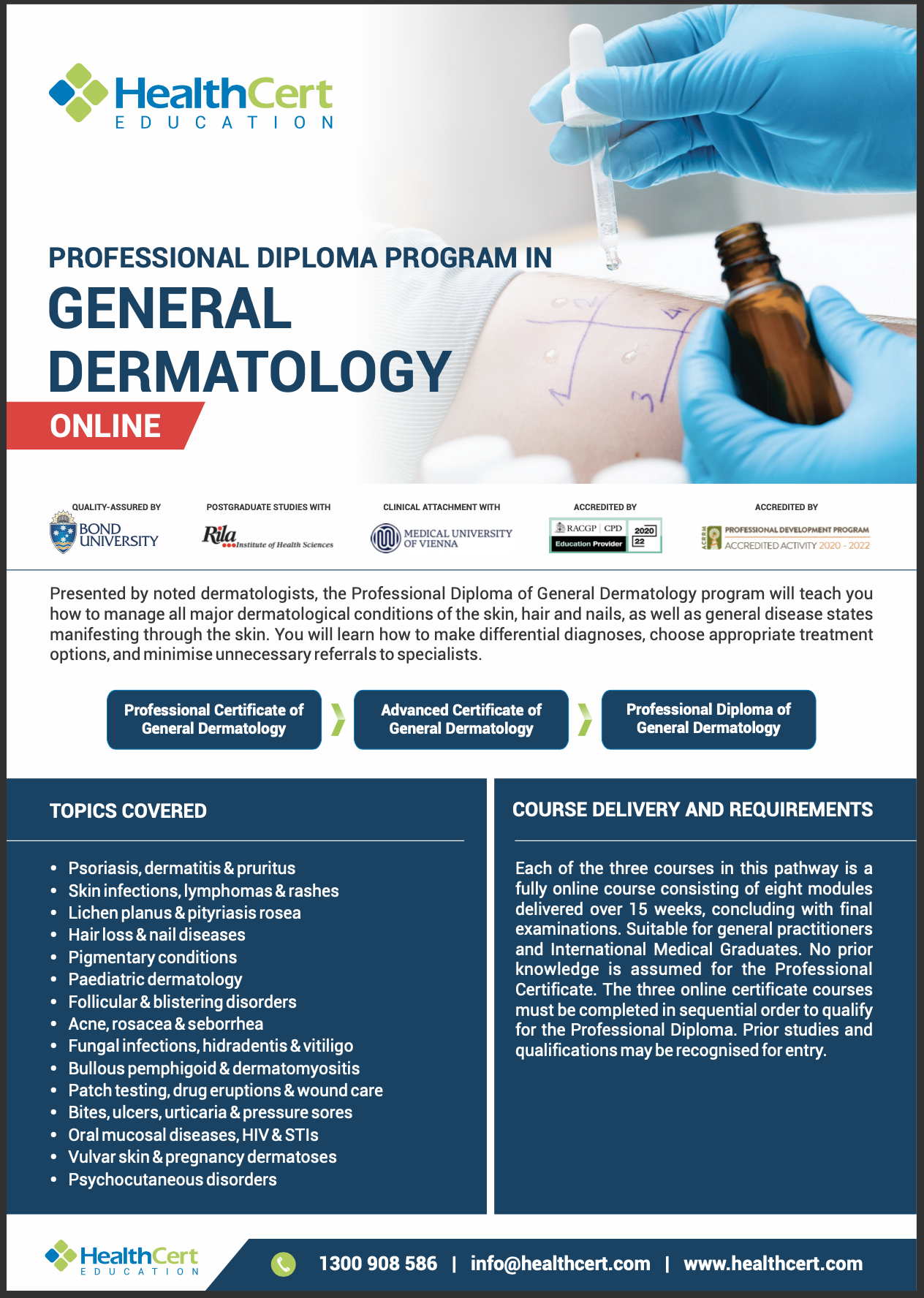 Professional Certificate of Dermatology - Skin, Hair, Nails