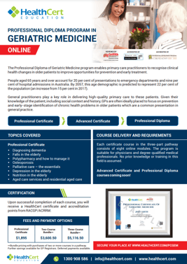 Professional Certificate of Geriatric Medicine
