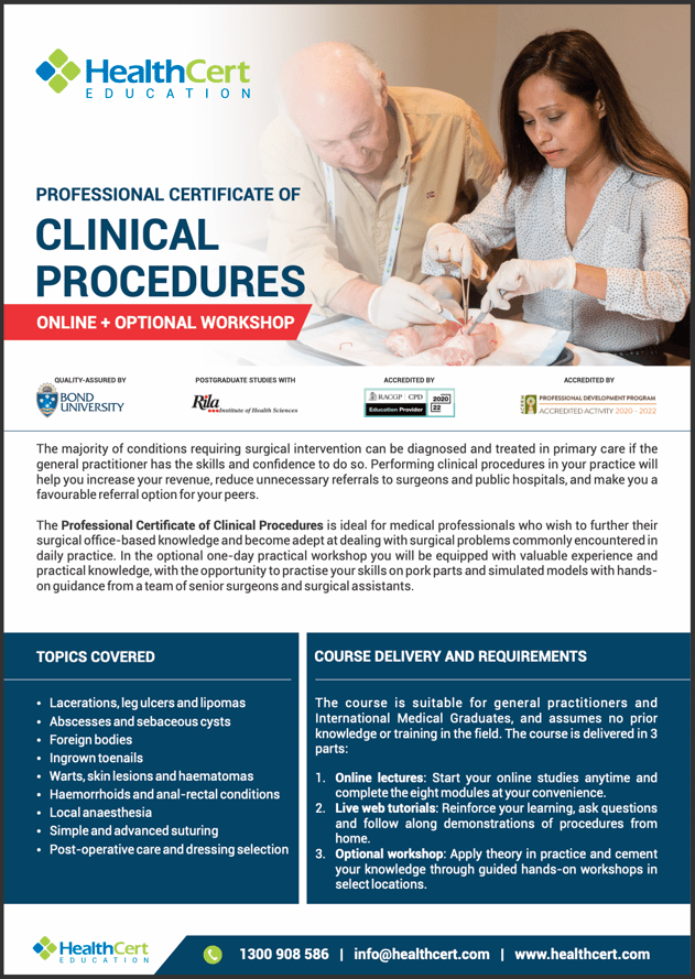 Professional Certificate of Clinical Procedures