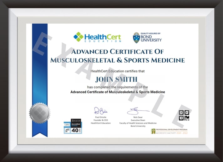 Advanced Certificate of Musculoskeletal & Sports Medicine
