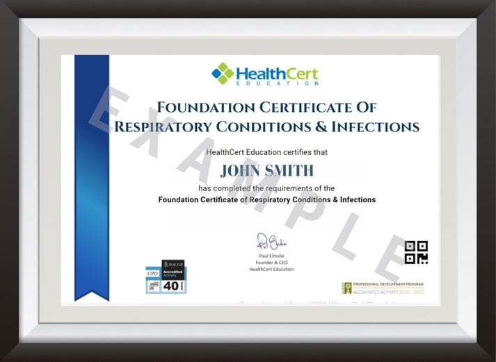 Foundation Certificate of Respiratory Conditions & Infections