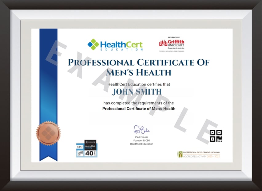 Professional Certificate of Men's Health